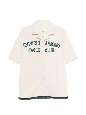 Emporio Armani Logo-embroidered Shirt - Neutrals