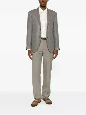 Corneliani Herringbone-patterned Blazer - Grey