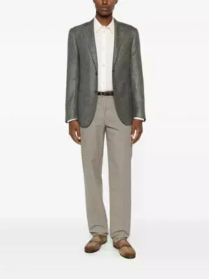 Emporio Armani Logo Appliqué Trousers - Grey
