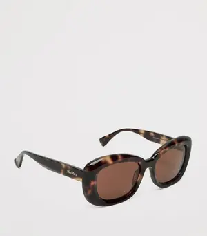 Max Mara Oversized Oval Sunglasses - Brown
