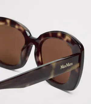 Max Mara Oversized Oval Sunglasses - Brown