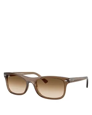 Ray-ban Square Sunglasses - Transparent Light Brown/clear Gradient B