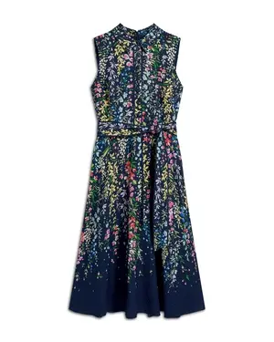 HOBBS LONDON Alberta Floral Shirt Dress - Midnight Multi