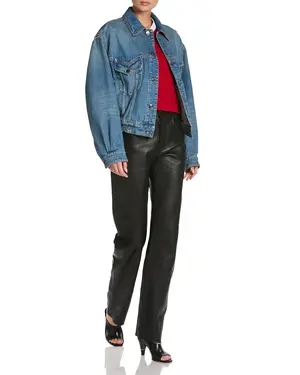 Versace Blouson Denim Jacket - Medium Blue/red