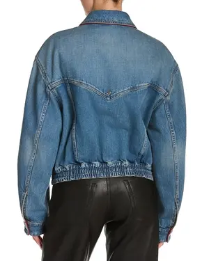 Versace Blouson Denim Jacket - Medium Blue/red
