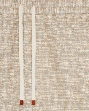 Drole De Monsieur Relaxed Fit Tweed Drawstring Pants