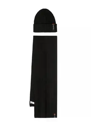 Calvin Klein Ribbed-knit Scarf And Beanie Set