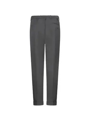 LOW BRAND D-ring Pressed-crease Trousers - Grey