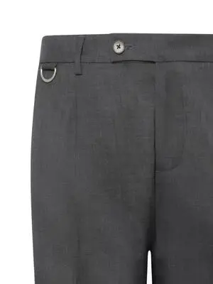 LOW BRAND D-ring Pressed-crease Trousers - Grey