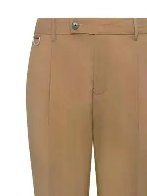 LOW BRAND Pressed-crease Turn-up Trousers