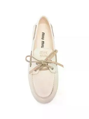 Miu Miu Lace-up Boat Shoes