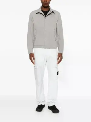 Stone Island Cargo Pants With Logo Patch - Blue