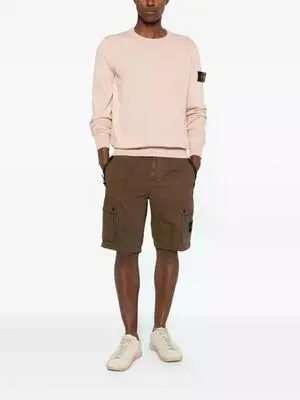 Stone Island Compass-patch Zip-up Hoodie - Pink