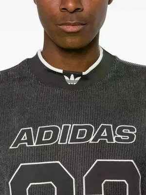 Adidas Ribbed Logo-print T-shirt