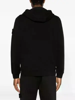 Stone Island Logo-patch Hoodie - Black