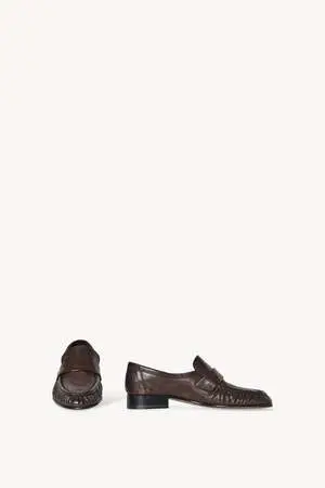 THE ROW Soft Loafer - Deep Brown