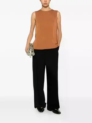 Theory Sleeveless Round-neck Blouse - Brown