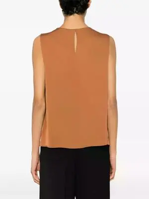 Theory Sleeveless Round-neck Blouse - Brown