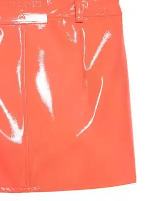 Patrizia Pepe Gloss-effect Mini Skirt
