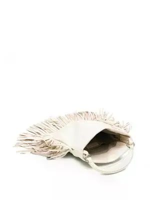 Orciani Fringe-detailed Drawstring Bucket Bag - Neutrals