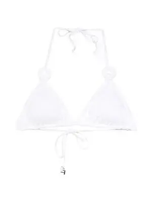 FISICO Ring-detail Triangle Bikini Top - White