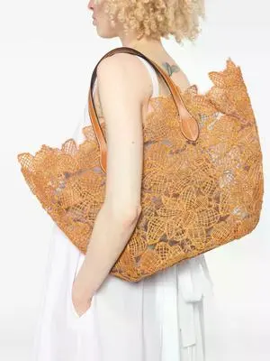 Ermanno Scervino Floral-lace Tote Bag - Neutrals