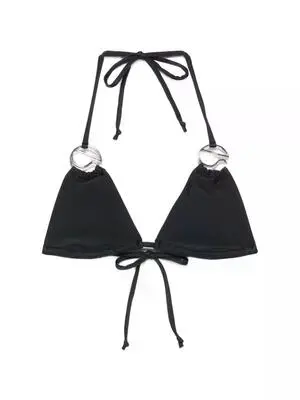 Coperni Logo-appliqué Bikini Top - Black