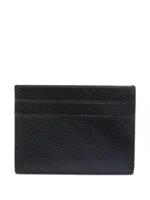 Balenciaga Logo Leather Cardholder - Black