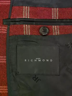John Richmond Checked Embroidered Blazer