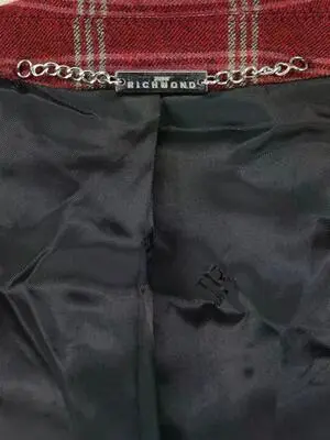 John Richmond Checked Embroidered Blazer