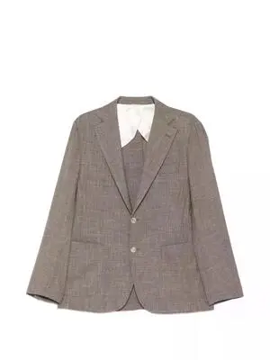 BARBA NAPOLI Single-breasted Blazer - Brown