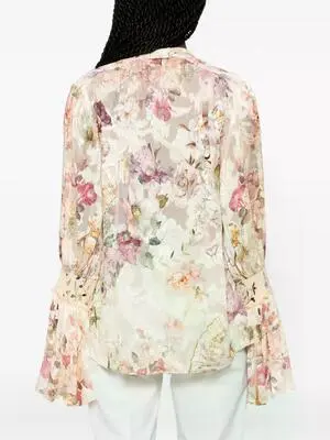 Camilla Floral-print Jacquard Blouse