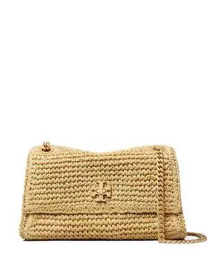Tory Burch Mini Kira Turnlock Woven Shoulder Bag - Neutrals