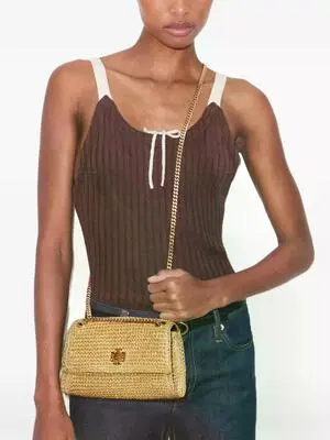 Tory Burch Mini Kira Turnlock Woven Shoulder Bag - Neutrals