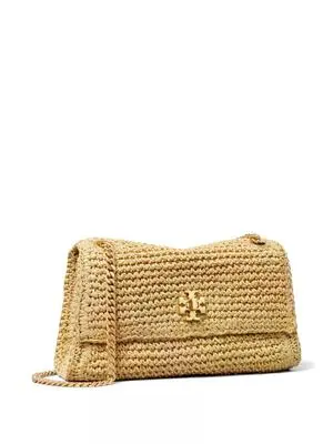 Tory Burch Mini Kira Turnlock Woven Shoulder Bag - Neutrals