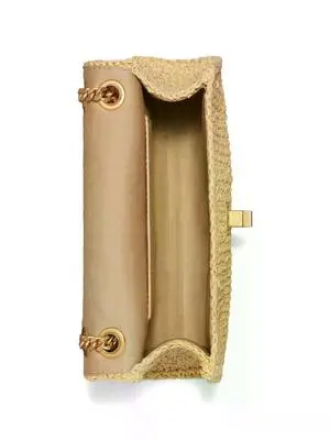 Tory Burch Mini Kira Turnlock Woven Shoulder Bag - Neutrals