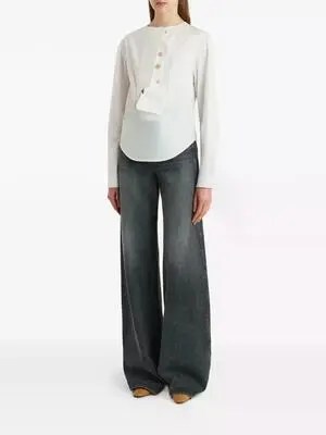 Khaite Dane Stretch High-waisted Jeans - Grey