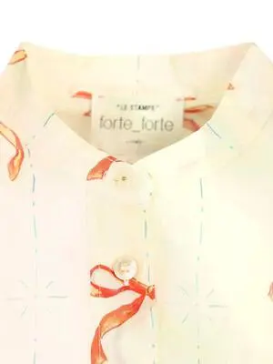 FORTE_FORTE Ribbon Printed Shirt