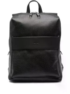 Calvin Klein Minimalism Logo-plaque Backpack - Black