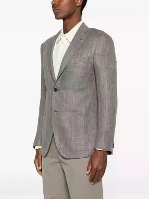 Corneliani Herringbone-patterned Blazer - Grey