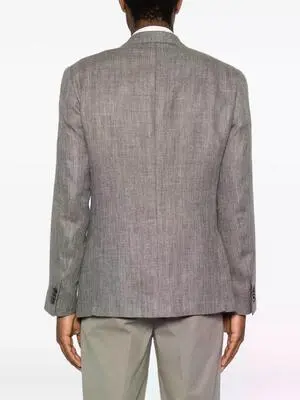Corneliani Herringbone-patterned Blazer - Grey