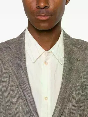 Corneliani Herringbone-patterned Blazer - Grey