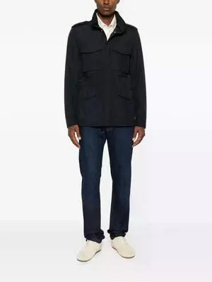 Corneliani Logo-embroidered Jeans - Blue