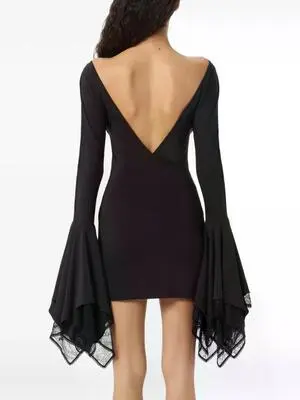Blumarine Mini Dress With Flared Sleeves - Black