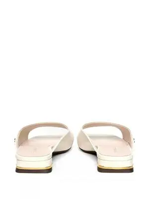 COCCINELLE Logo-plaque Leather Sandals