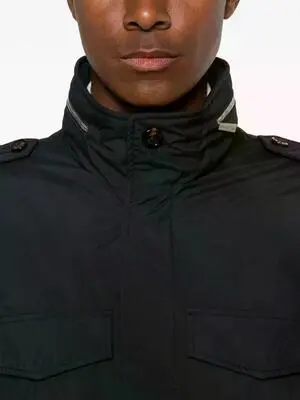 MOORER Denver Shoulder-epaulette Jacket - Blue