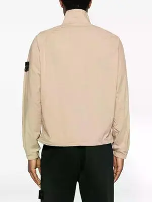 Stone Island Jacket With Logo Patch - Neutrals