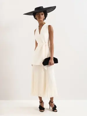 PHASE EIGHT Pia Pleated Midi Dress