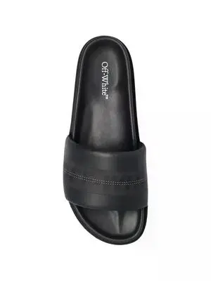 Off-White Logo-print Leather Slides