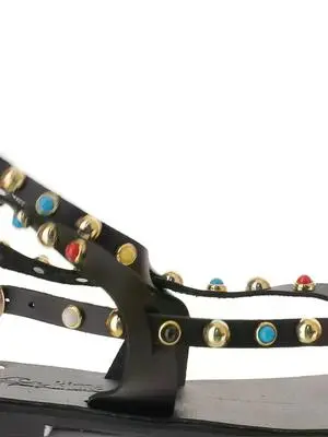 KIMAI Stud-embellished Leather Sandals